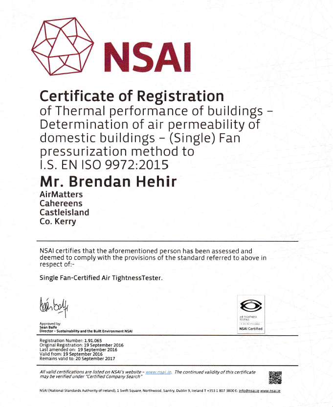 Certification - Air Matters